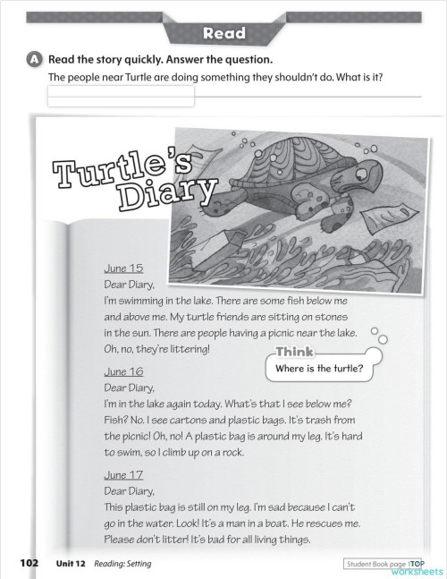 OD2 12 WB 102 103 Read. Interactive worksheet | TopWorksheets