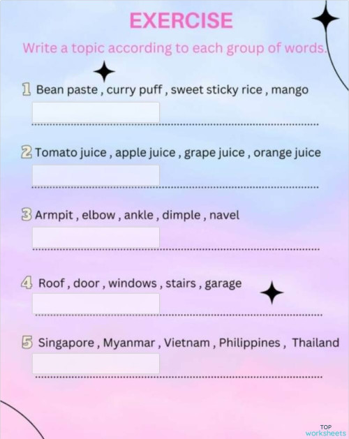 exercise for students. Interactive worksheet | TopWorksheets