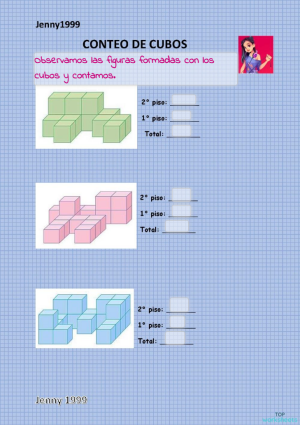 Conteo de cubos. Ficha interactiva | TopWorksheets