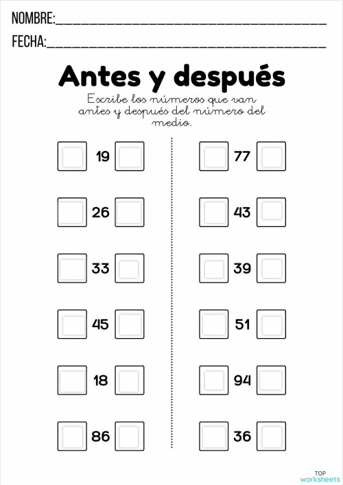 ANTERIOR Y POSTERIOR. Ficha interactiva | TopWorksheets