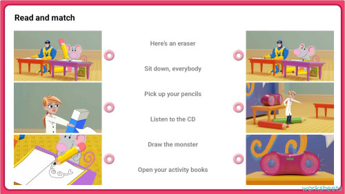 Match the gifs. Interactive worksheet | TopWorksheets