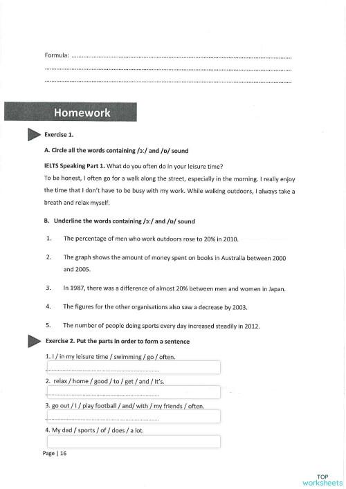 BASIC - HW UNIT 3. Interactive worksheet | TopWorksheets