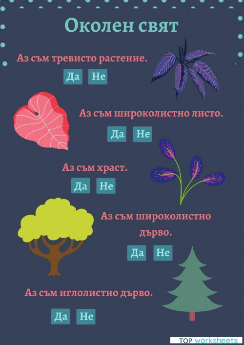 Interactive worksheets and online exercises in bulgarian | TopWorksheets