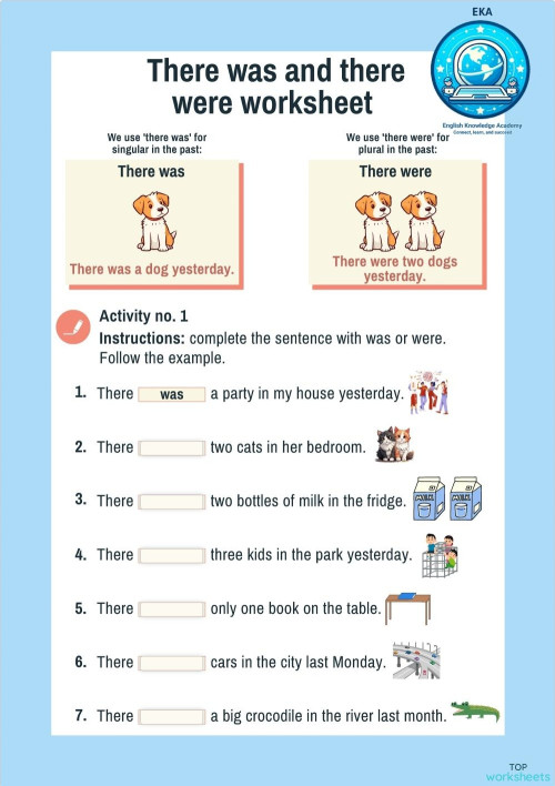 There was and there were worksheet. Interactive worksheet | TopWorksheets