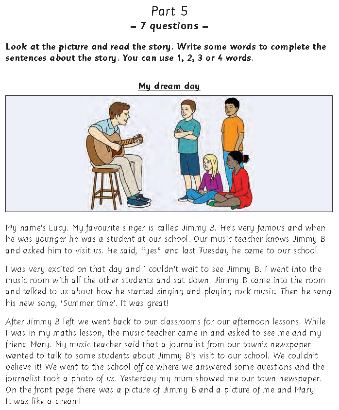 A2 Flyers PT+ Reading and Writing Part 5. Interactive worksheet ...