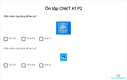 Ôn tập CNKT K1 P2. Interactive worksheet | TopWorksheets