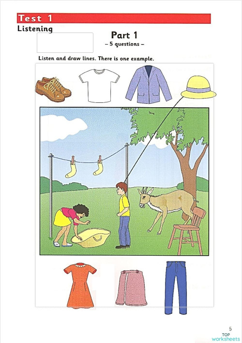 Starters 5 test 1. Interactive worksheet | TopWorksheets