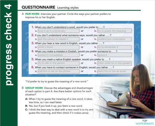 IC308 progress check 4. Interactive worksheet | TopWorksheets