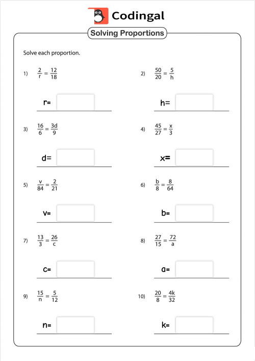 M_G08T03_WC01_Solving Proportions. Interactive worksheet | TopWorksheets