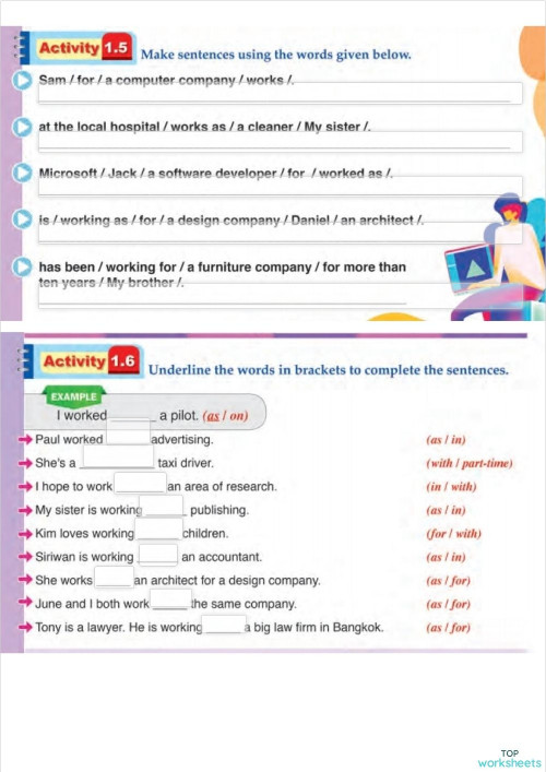 Unit 1 Jobs2. Interactive worksheet | TopWorksheets