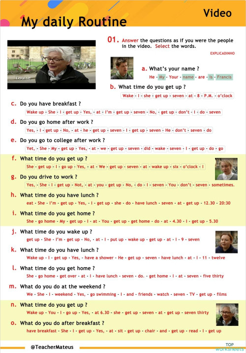 Checking names. Interactive worksheet | TopWorksheets