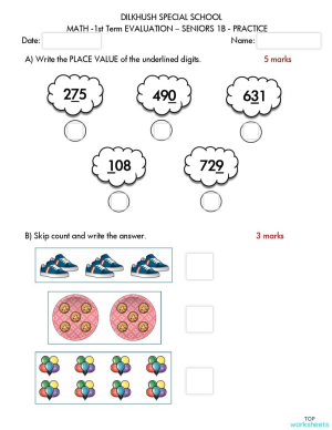MATH - SENIORS 1B - PRACTICE. Interactive worksheet | TopWorksheets