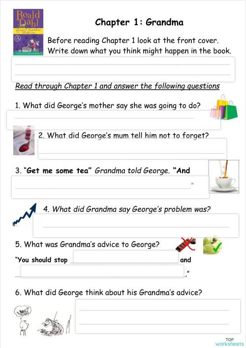 Chapter 1 Review: Grandma. Interactive worksheet | TopWorksheets