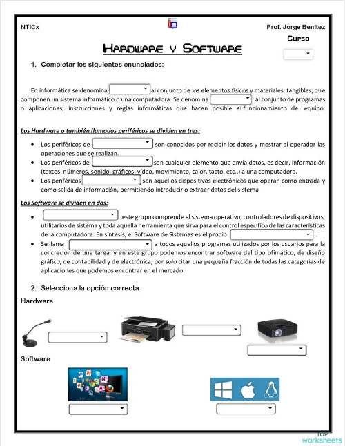 Ventanas en la Computadora. Ficha interactiva | TopWorksheets