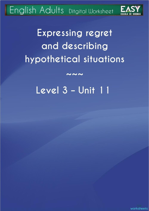 Expressing regret and describing hypothetical situations - Level 3 ...
