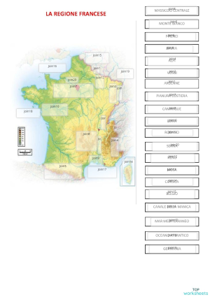 LA REGIONE FRANCESE. Scheda interattiva | TopWorksheets