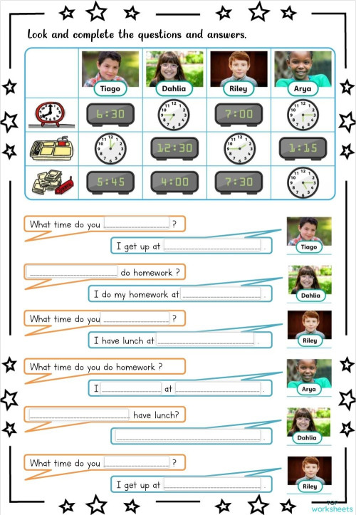 what time do you 1. Ficha interactiva | TopWorksheets