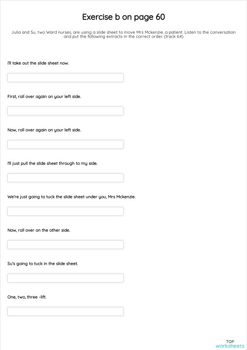 Listening comprehension: interactive worksheets and online exercises ...