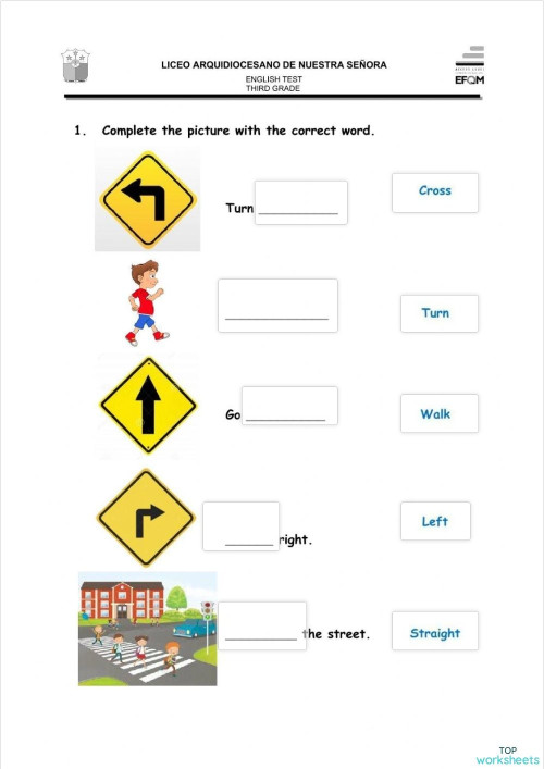 Directions. Interactive worksheet | TopWorksheets