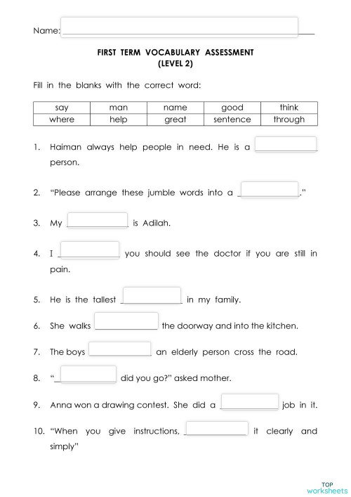 Tahun 2 Interactive Worksheets And Online Exercises Topworksheets