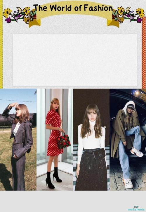 The world of fashion. Interactive worksheet | TopWorksheets
