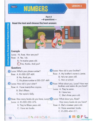Theme 1: Numbers - Lesson 6. Bài tập tương tác | TopWorksheets