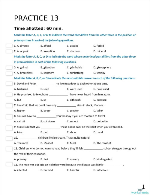 English language: interactive worksheets and online exercises ...