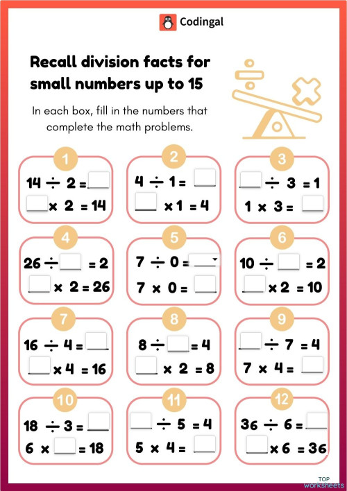 M_G03M15L32_WC02_Recall division facts for small numbers up to 15 ...