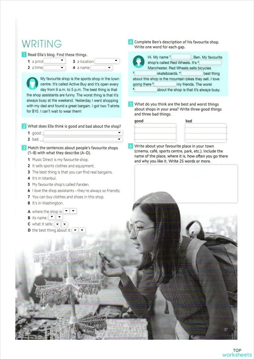Lesson 14 - WB Writing & Unit check. Interactive worksheet | TopWorksheets