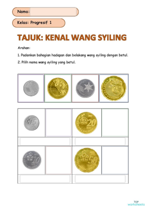 KENAL WANG SYILING MALAYSIA. Interactive worksheet | TopWorksheets
