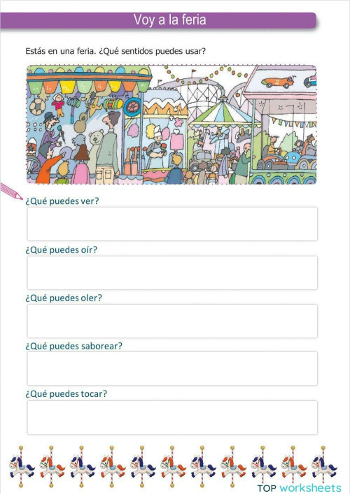 Escritura La Feria. Ficha interactiva | TopWorksheets