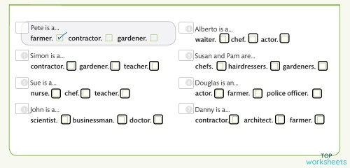 vocabulary jobs. Interactive worksheet | TopWorksheets