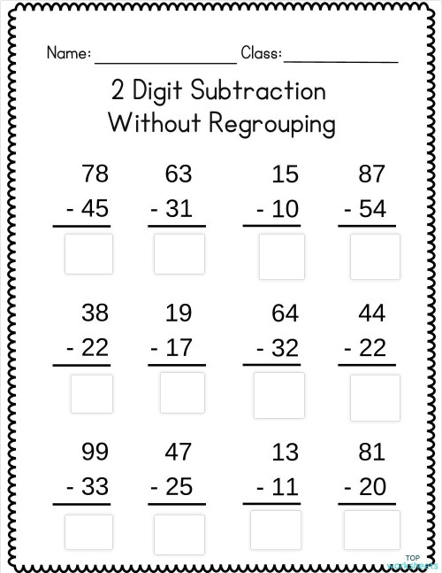 Substraction: interactive worksheets and online exercises | TopWorksheets