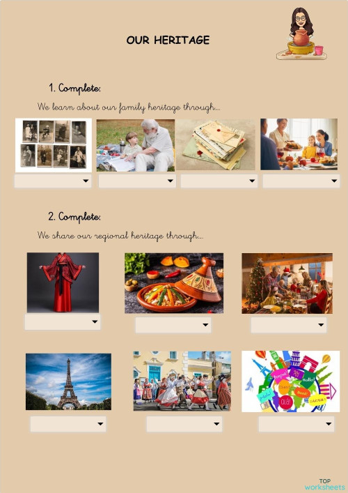 OUR HERITAGE. Interactive worksheet | TopWorksheets