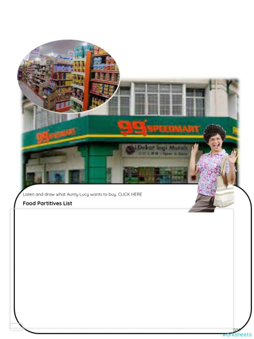 Food PArtitive Listening. Interactive worksheet | TopWorksheets