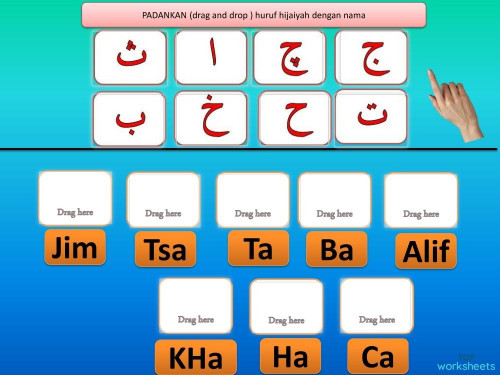 ALIF HINGGA HA. Interactive worksheet | TopWorksheets