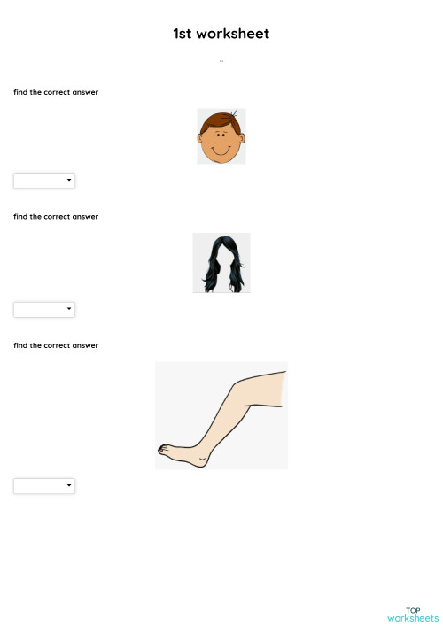 1st worksheet. Interactive worksheet | TopWorksheets