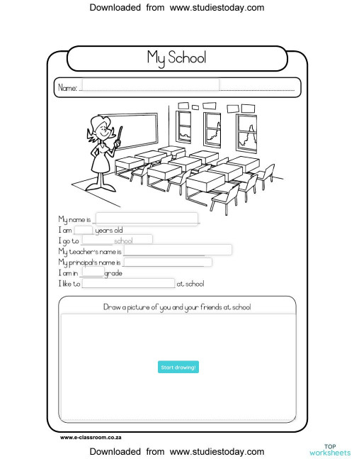 G1SS-3. We go to school. Interactive worksheet | TopWorksheets