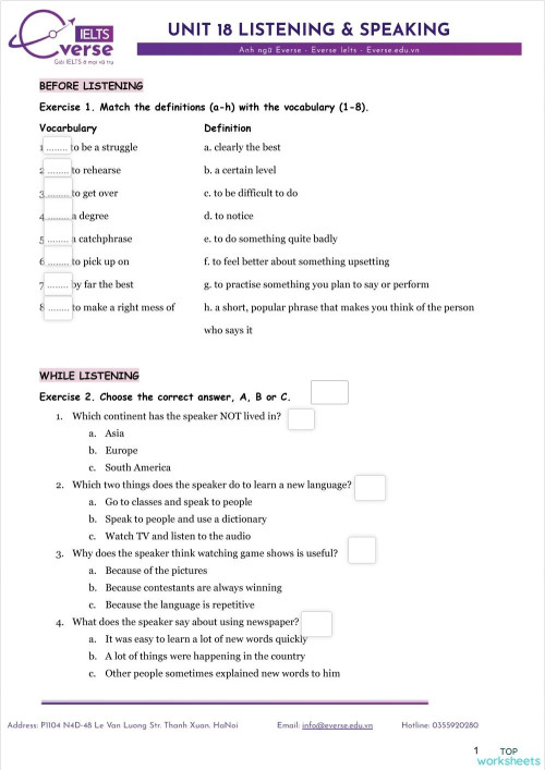 CORE - L & S - UNIT 18. LANGUAGES. Interactive worksheet | TopWorksheets