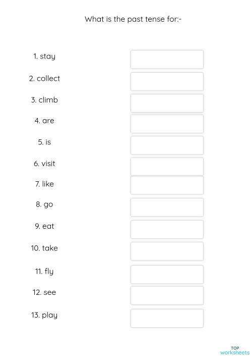 English Year 4_Past tense_30-3-2022. Interactive worksheet | TopWorksheets
