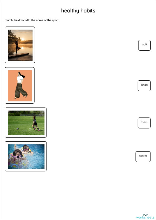 healthy habits. Interactive worksheet | TopWorksheets