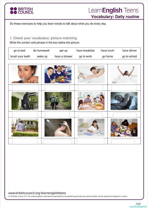 Winterclass 24/7: .daily routines. Interactive worksheet | TopWorksheets