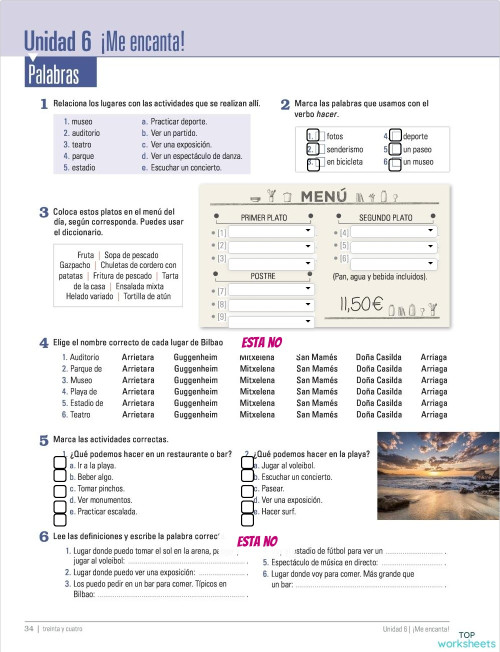 6 Me encanta. Ficha interactiva | TopWorksheets