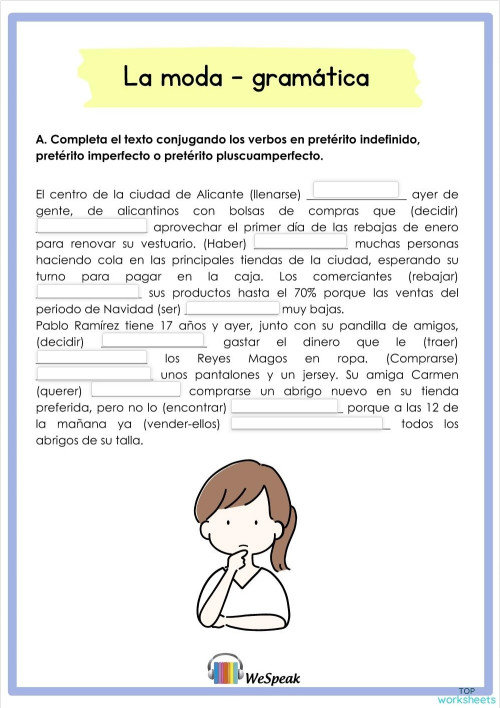 ESTILO DIRECTO E INDIRECTO. Ficha interactiva | TopWorksheets
