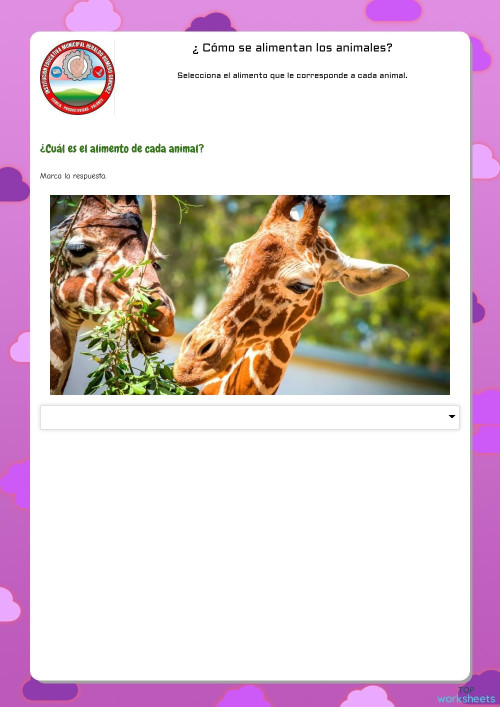 ¿ Cómo se alimentan los animales?. Ficha interactiva | TopWorksheets
