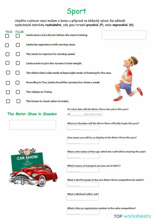 Sport. Interactive worksheet | TopWorksheets
