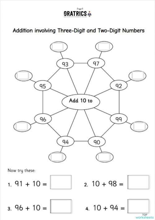 Addition AAA. Interactive worksheet | TopWorksheets