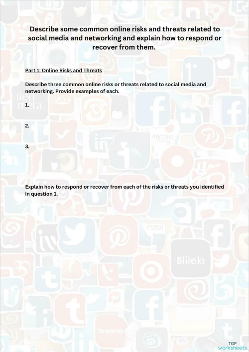 Level 1 Social media assessment. Interactive worksheet | TopWorksheets