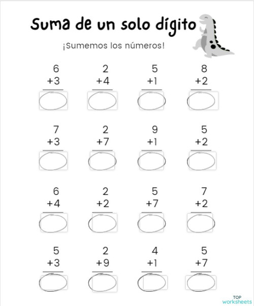 Sumas verticales: unidades. Maestra Magaly. Ficha interactiva ...