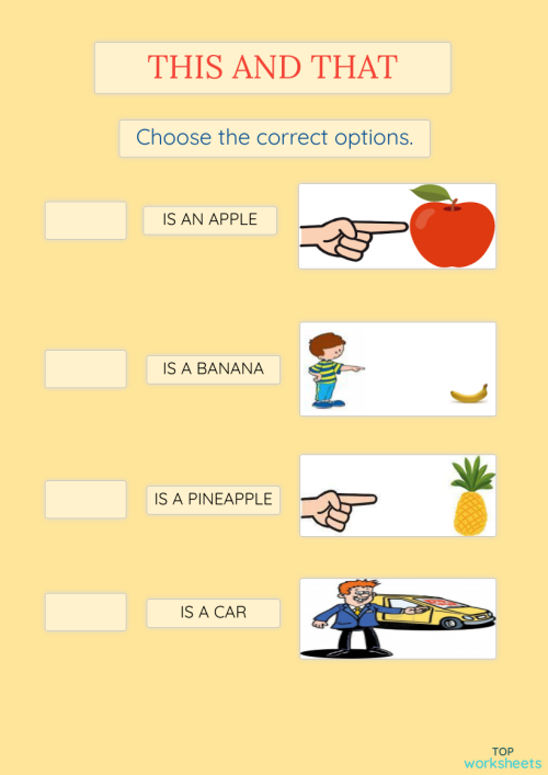 THIS AND THAT. Interactive worksheet | TopWorksheets